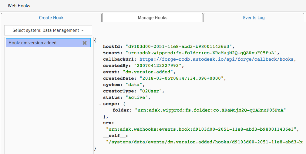 Forge Webhooks Admin UI Sample | Autodesk Platform Services